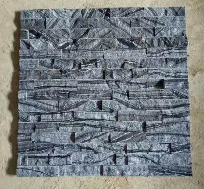 China grey with white veneer cladding panel cultured stone stacked stone ledge stone glued wall panel flagestone with corner for sale