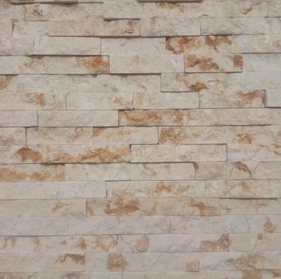 China yellow Natural stone cultured stone veneers stacked stone glued wall cladding tiles panels for sale