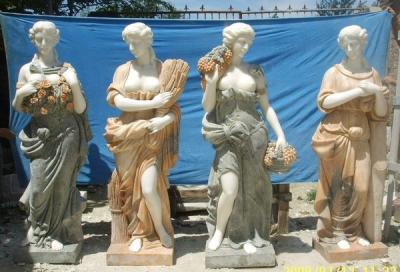 China woman human lady stone statues hand carved sculptures outdoor marble statues decorations beige statues for sale