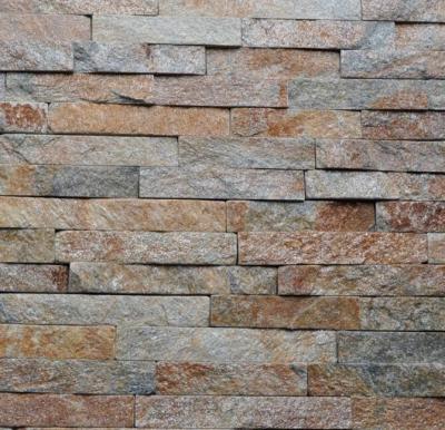 China rusty slate linears panels cultured stone stacked stone veneers ledged stone wall cladding decorations tiles for sale