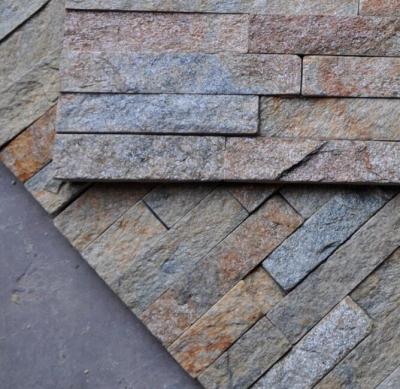 China rusty slate linears panels cultured stone stacked stone veneers ledged stone wall cladding decorations tiles for sale