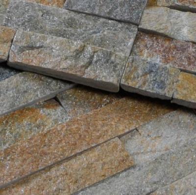 China rusty slate linears panels cultured stone stacked stone veneers ledged stone wall cladding decorations tiles for sale