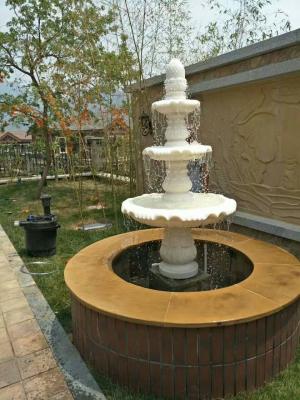 China white marble stone landscape water fountain outdoor decorations for sale