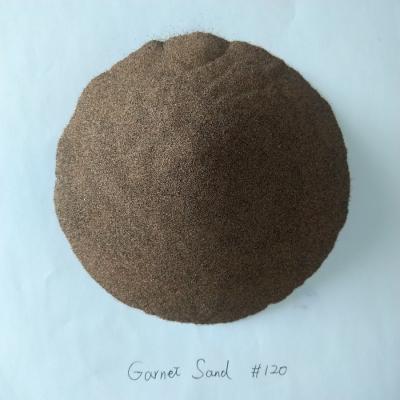 China 120 mesh grain waterjet abrasive garnet sand for CNC cutting use and abrasive paper making 25kg /bag for sale