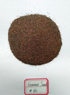 China 20~150 mesh grain abrasive garnet sand for sandblasting use and sandblasted abrasive paper making 25kg /bag for sale