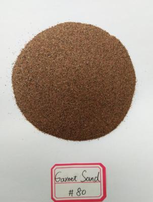 China 80 mesh grain dark brown garnet sand for CNC waterjet abrasive garnet sand cutting use and abrasive paper making for sale