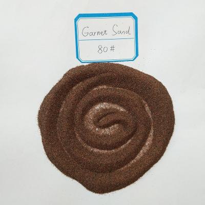 China CNC waterjet cutting Abrasive Garnet sand 80 mesh gritz Washed and filtered for sale