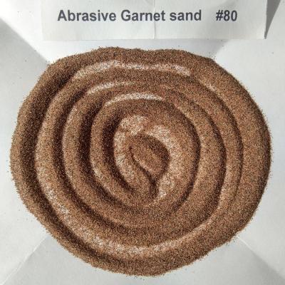 China CNC waterjet cutting Abrasive Garnet sand 80 mesh gritz Washed and filtered for sale