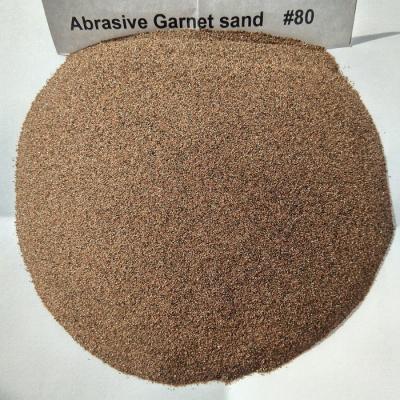 China CNC waterjet cutting Abrasive Garnet sand 80 mesh gritz Washed and filtered for sale