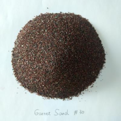 China stainless steel surface sand blasting abrasive sand Garnet sand 20-40 30-60 mesh grain garnet sand gritz for sale