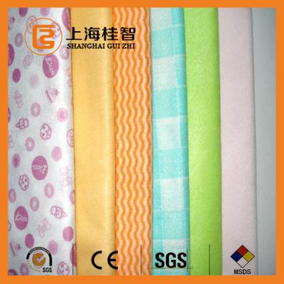 Cina Linea blu non tessuta chimica assorbente modello di Wave del panno di pulizia del legame del quadrato in vendita