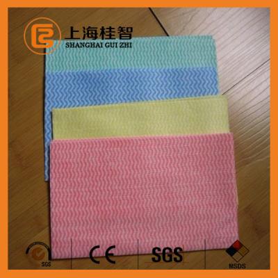 Cina Linea blu non tessuta chimica assorbente modello di Wave del panno di pulizia del legame del quadrato in vendita