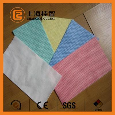 Cina Linea blu non tessuta chimica assorbente modello di Wave del panno di pulizia del legame del quadrato in vendita