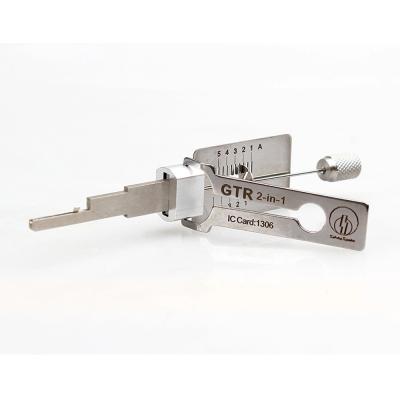 China New Arrivals Locksmith Tools Lock Pick Decoder Lishi 2 In1 GTR Lockpicks for sale