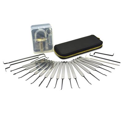 China High Quality Locksmith Tools Lock Pick Set With Transparent Practice Lock Lock Picking Tools YS500066 for sale