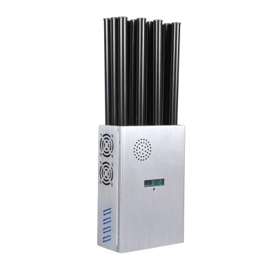 China 37W Portabe 12 Antennas  2G.3G.4G.5G Cell Phone Signal Jammer .LORA.GPS.5.2G.5.8G WIFI With High Gain 2.5dbi Antenna à venda