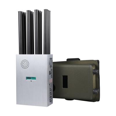 China 37W Portabe 12 Antennas  2G.3G.4G.5G Cell Phone Signal Jammer .LORA.GPS.5.2G.5.8G WIFI With High Gain 2.5dbi Antenna à venda