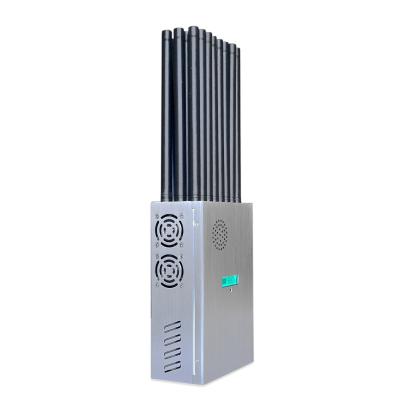 China New design 24 antennans portable signal jammer blocking WIFI 6E and mobile phone 2G, 3G, 4G, 5G, GPS, WIFI,  UHF, VHF, RF,LOJACK signals With new longer 2.5dbi gain omni antennas for sale