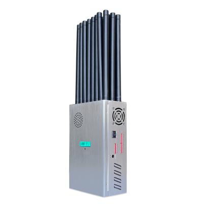 China New design 24 antennans portable signal jammer blocking WIFI 6E and mobile phone 2G, 3G, 4G, 5G, GPS, WIFI,  UHF, VHF, RF,LOJACK signals With new longer 2.5dbi gain omni antennas for sale