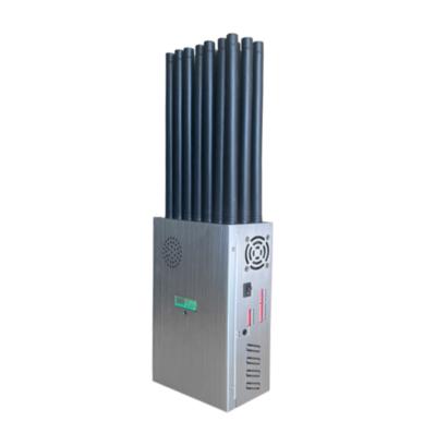 China New design 21 antennans portable signal jammer blocking WIFI 6E and mobile phone 2G, 3G, 4G, 5G and GPS, WIFI,  UHF, VHF, RF,LOJACK signals with new longer 2.5dbi gain omni antennas for sale