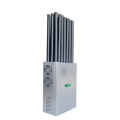 China New design 21 antennans portable signal jammer blocking WIFI 6E and mobile phone 2G, 3G, 4G, 5G and GPS, WIFI,  UHF, VHF, RF,LOJACK signals with new longer 2.5dbi gain omni antennas for sale