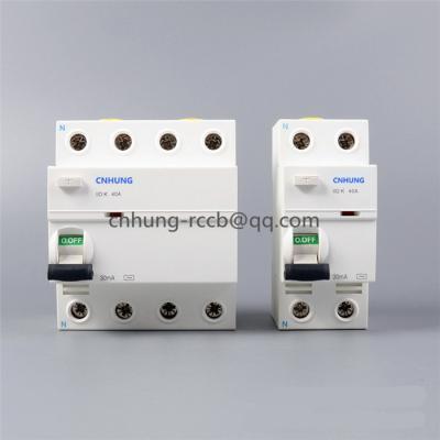 China CNHUNG RCCB iID residual circuit breaker for sale
