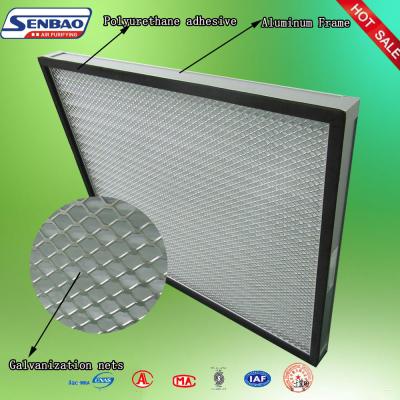 China Panel plisado marco de aluminio del sistema de la filtración de los filtros de aire el primer pre en venta