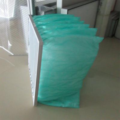 Cina Filtro dell'aria della borsa del condizionamento d'aria di verde di alta efficienza con la struttura di Alumium in vendita
