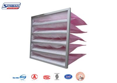 Cina Filtri dell'aria rosa della tasca F7 per l'iso secondario del sistema di ventilazione in vendita