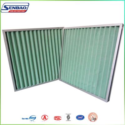 China El aluminio verde blanco de la galvanización del filtro de aire de los medios pre pesca la macropartícula 5um en venta