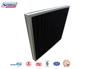 China Tipo plisado marco de aluminio filtro activado del carbono pre para el sistema de aire acondicionado en venta