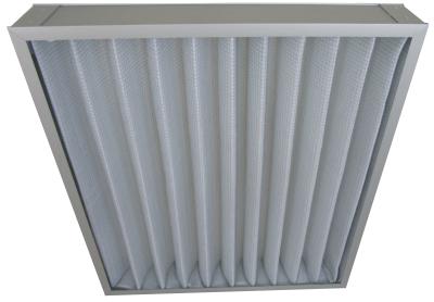 China Filtros de aire plisados eficacia primaria de aluminio del panel del marco pre con la malla de alambre en venta
