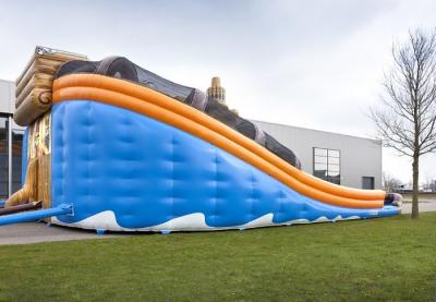 China Tobogán acuático inflable gigante asombroso mega de Glijbaan, doble cara del barco pirata inflable en venta
