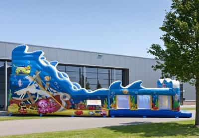 Cina Scivolo gonfiabile commerciale su misura mare blu con il materiale impermeabile del PVC in vendita