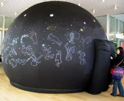 China Amazing Astronomical Inflatable Tent / Portable Planetarium Dome For Digital Projection for sale