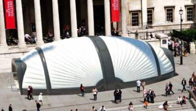 China Large Beetle White Inflatable Structure Building With Brand Printing For Event for sale