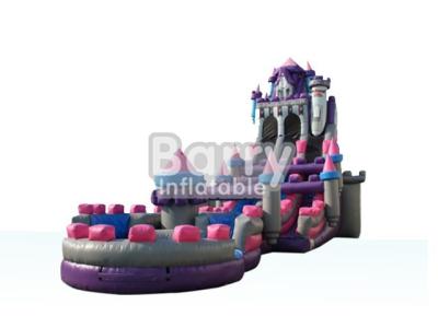 China Princesa Castle Inflatable Water de BSCI desliza el rosa púrpura Gray Color en venta