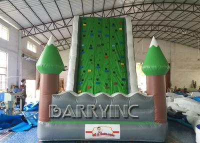 China Jungle Green Kids Inflatable Climbing Wall For Amusement Inflatable Play Equipment for sale