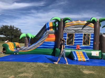 China PVC Inflatable Bounce House 5k Run Obstacle Course For Kids for sale