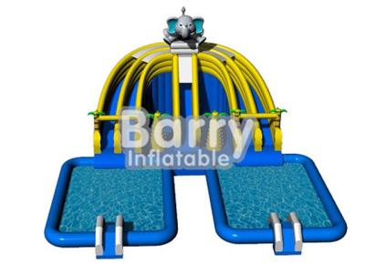 China professional animal inflatable mobile water park , outdoor amusement park rides with 2 swimming pools for sale