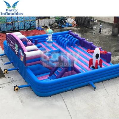 China Custom Tarpaulin Inflatable Trampoline Park Attractive Inflatable Playground Bouncy Castle for sale