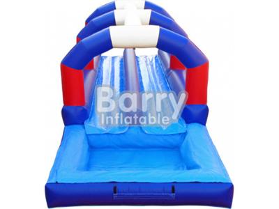 China Blue / Red / White Double Lane Inflatable  With Pool Animal Theme for sale