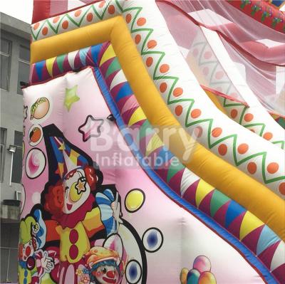China Diapositiva inflable de la despedida de la diapositiva inflable comercial del payaso con la buena impresión en venta