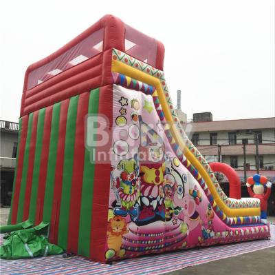 China Diapositiva inflable de la despedida de la diapositiva inflable comercial del payaso con la buena impresión en venta