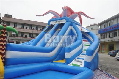 China Jungle Inflatable Hurricane Backyard Inflatable Water Slide Theme Park Water Slide With Inflatable Obstacle Course for sale