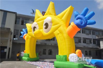 China Cartoon Shape Yellow Inflatable Arches For Advertising / Inflatable Entrance Arch For Event for sale