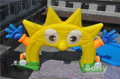 China Cartoon Shape Yellow Inflatable Arches For Advertising / Inflatable Entrance Arch For Event for sale