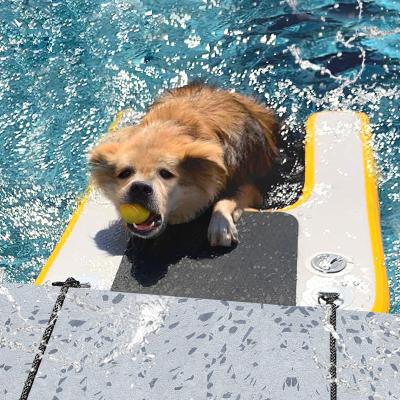 China Extra Large Inflatable Water Ramp For Boat,Dog Pool Inflatable Light Dog Ramp Soft Ladder For Dogs, Rung Platform for sale