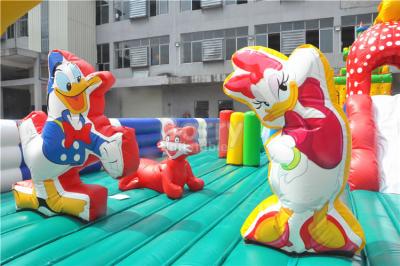 China Sport Theme Inflatable Bouncy Castle , 0.55 mm PVC Childrens Indoor Play Equipment for sale