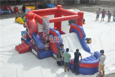 China Castelo Bouncy do homem-aranha, leão-de-chácara inflável redondo combinado com corrediça à venda